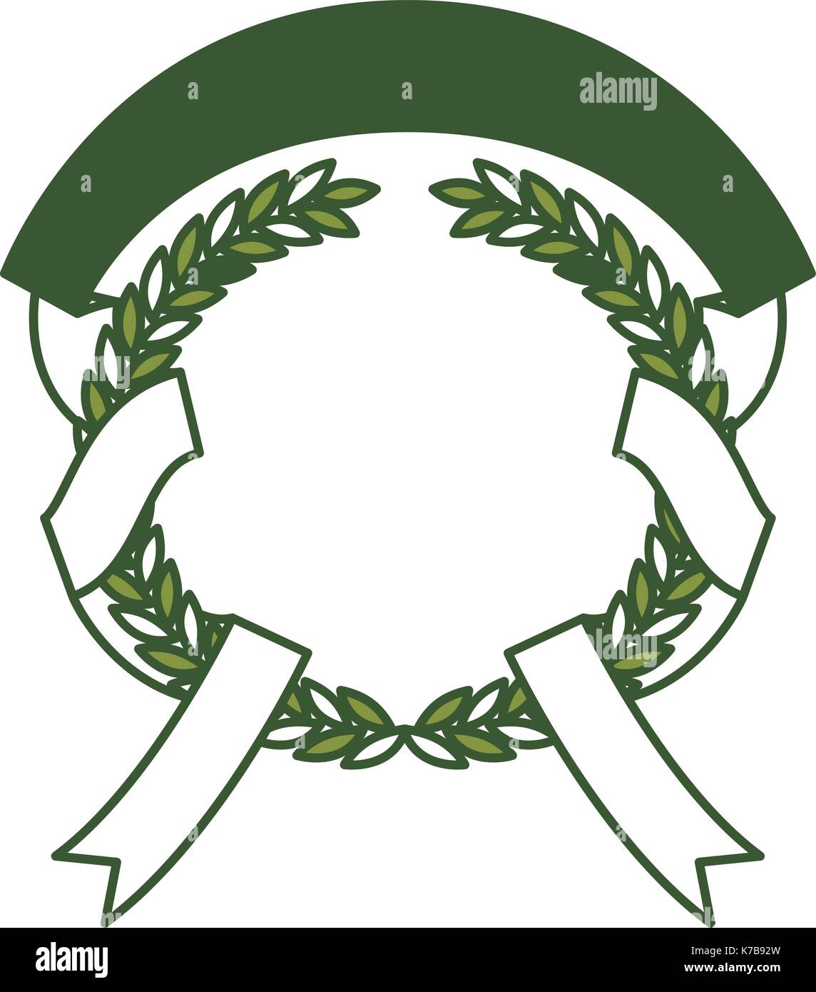 green olive branches and ribbon interlace Stock Vector Image & Art - Alamy