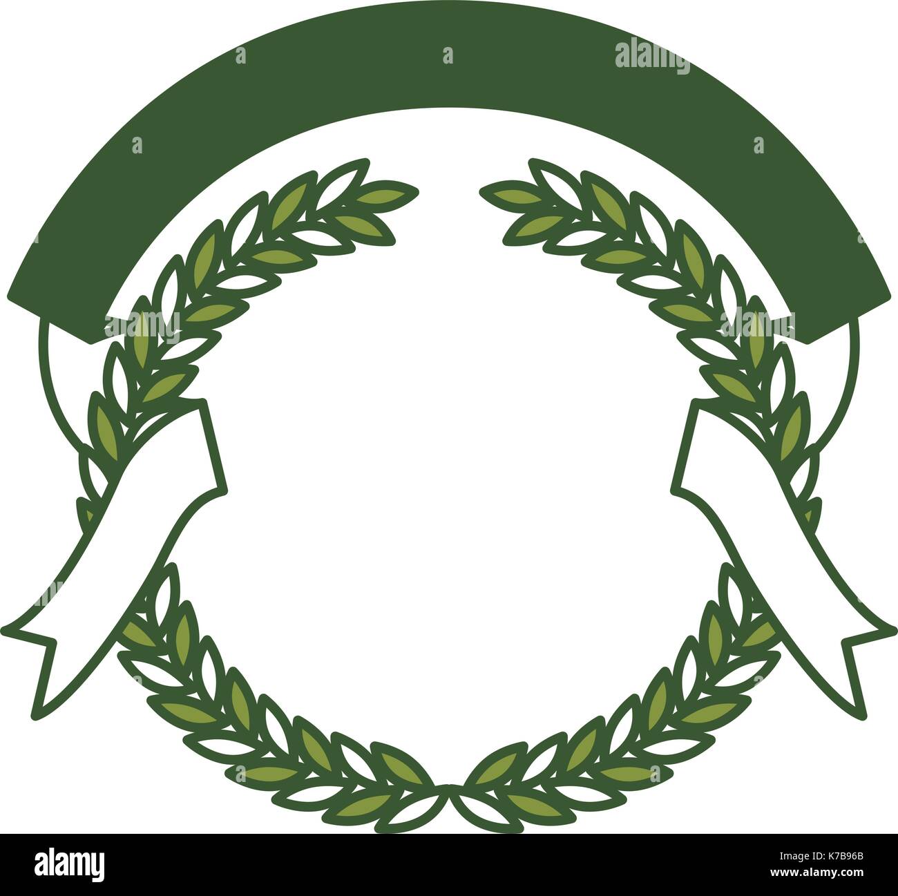 green olive branches and ribbon interlace Stock Vector Image & Art - Alamy