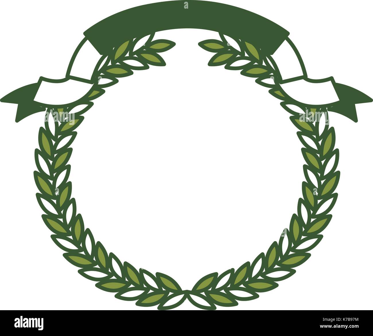 olive branch green crown and ribbon on top Stock Vector Image & Art - Alamy