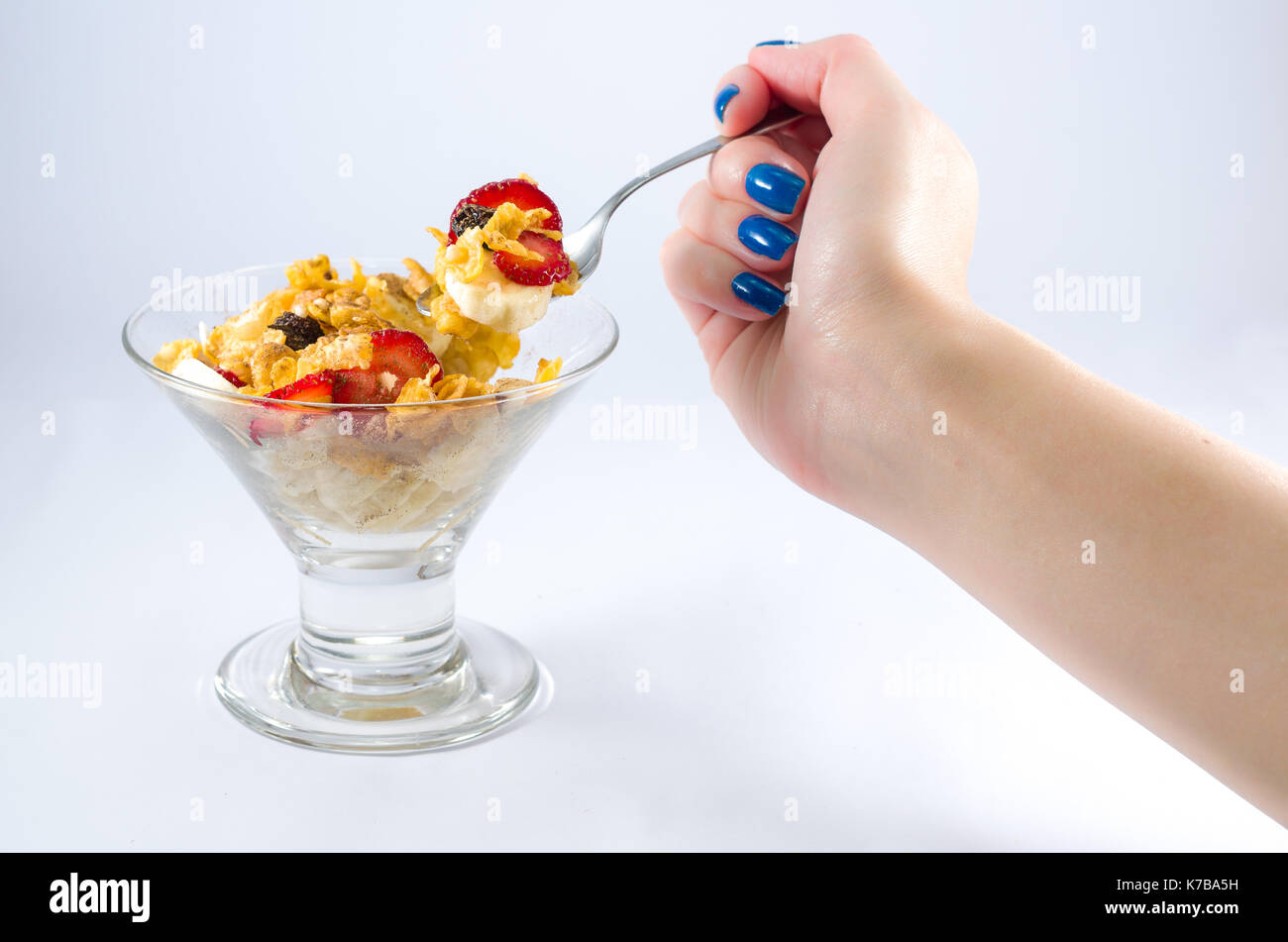 Hand picking strawberry from bowl bowl hi-res stock photography and ...