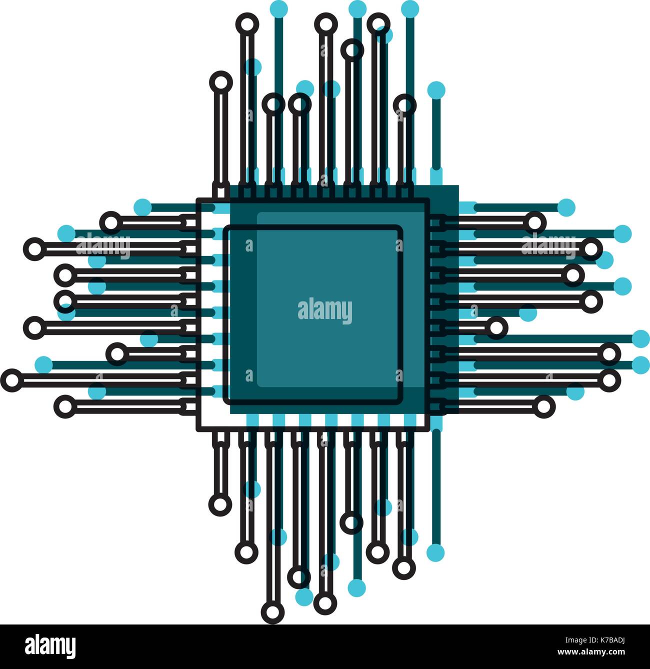 microchip icon in watercolor silhouette Stock Vector Image & Art - Alamy