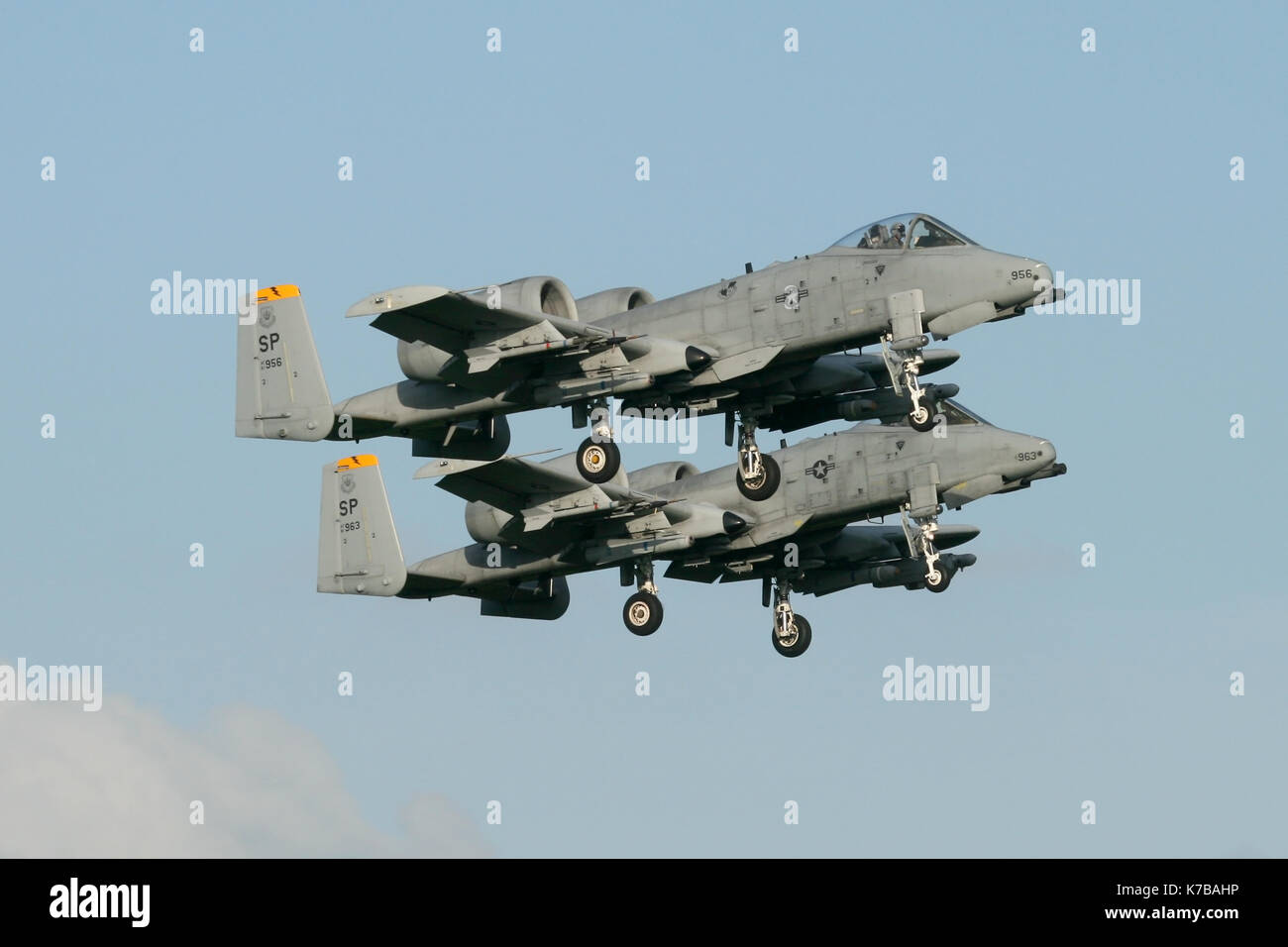 Pair of Fairchild A-10A Thunderbolt II's from the 81st Fighter Squadron ...