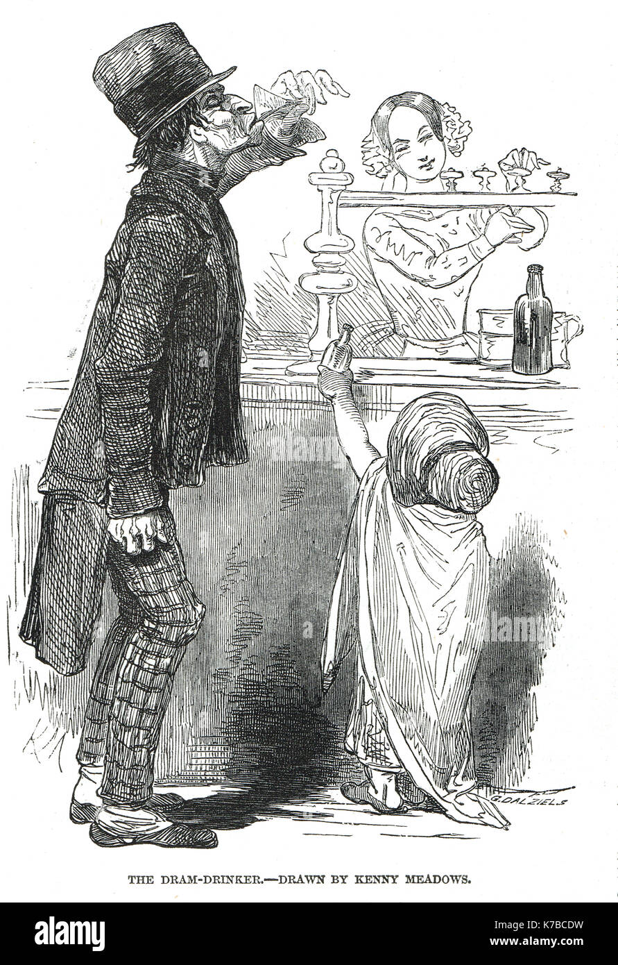 Victorian engraving alcohol Cut Out Stock Images & Pictures - Alamy