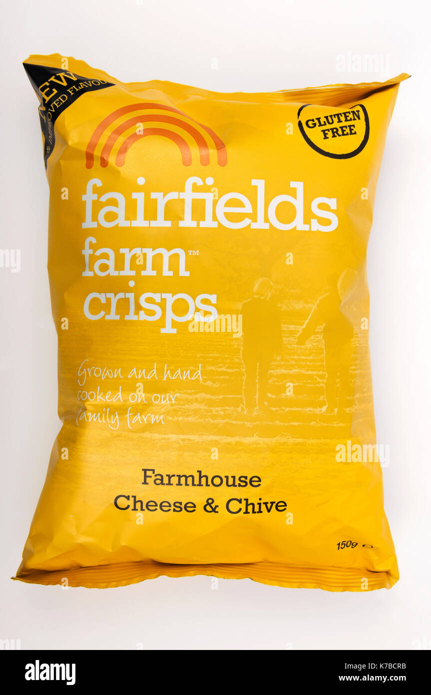Fairfields farm cheese and chive crisps hi-res stock photography and ...