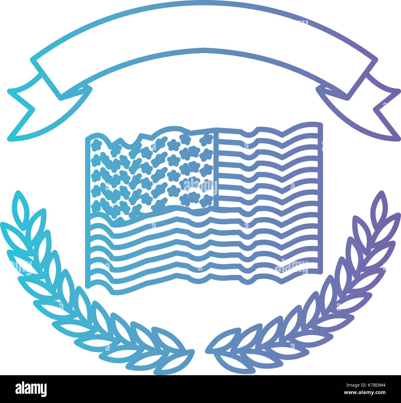 united states flag with olive branch arch on bottom and ribbon on top ...