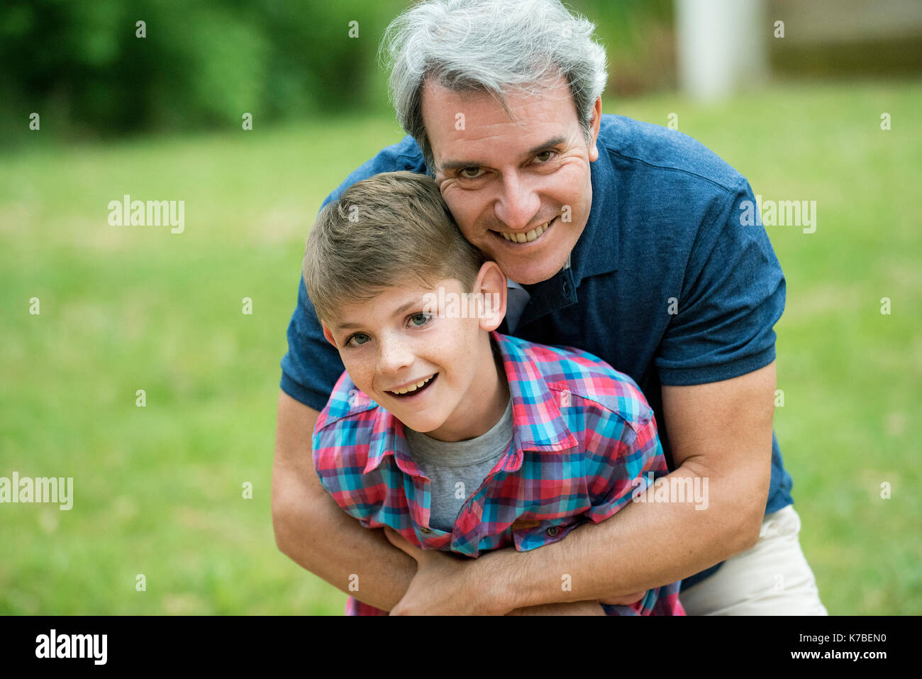 Portrait happy father sons hi-res stock photography and images - Alamy