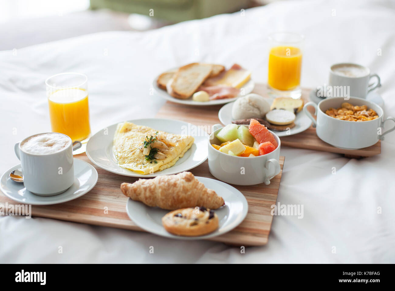 Breakfast in bed Stock Photo - Alamy
