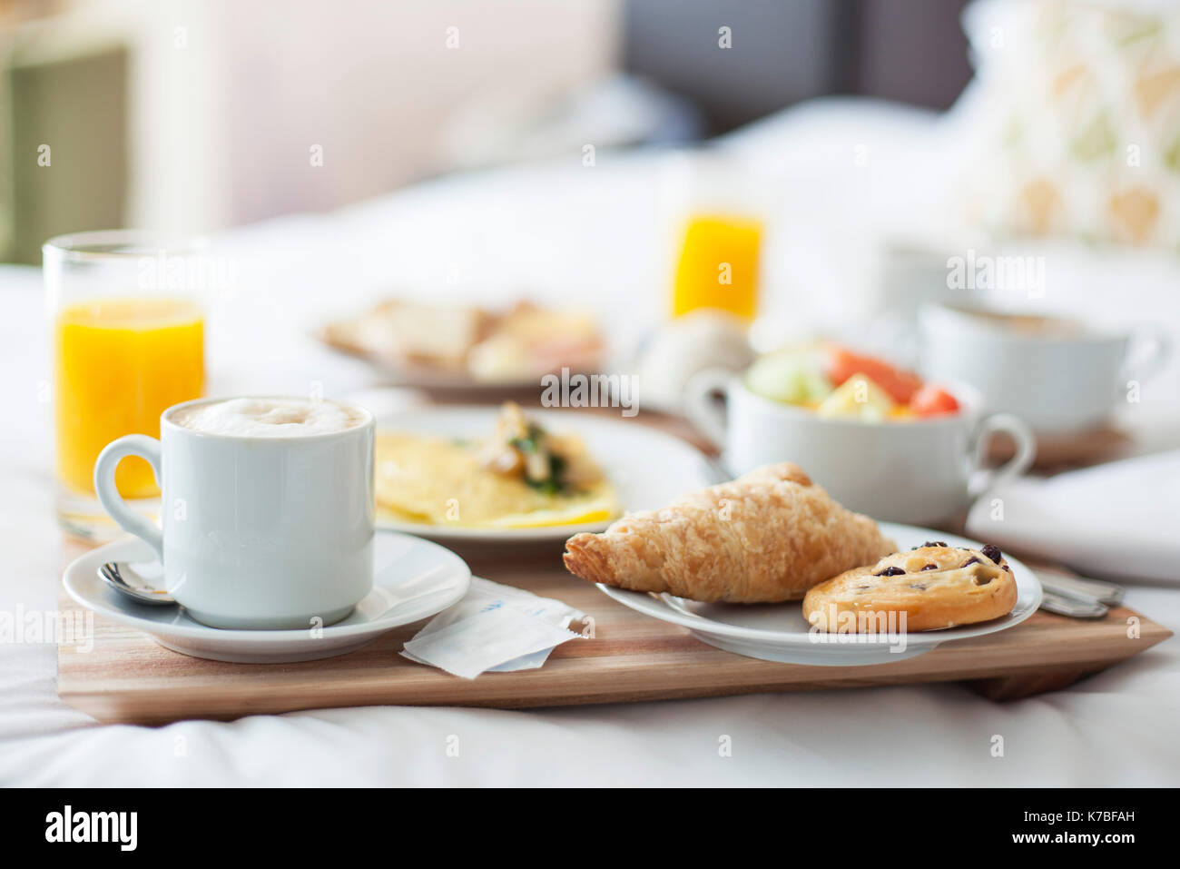 Breakfast in bed Stock Photo - Alamy