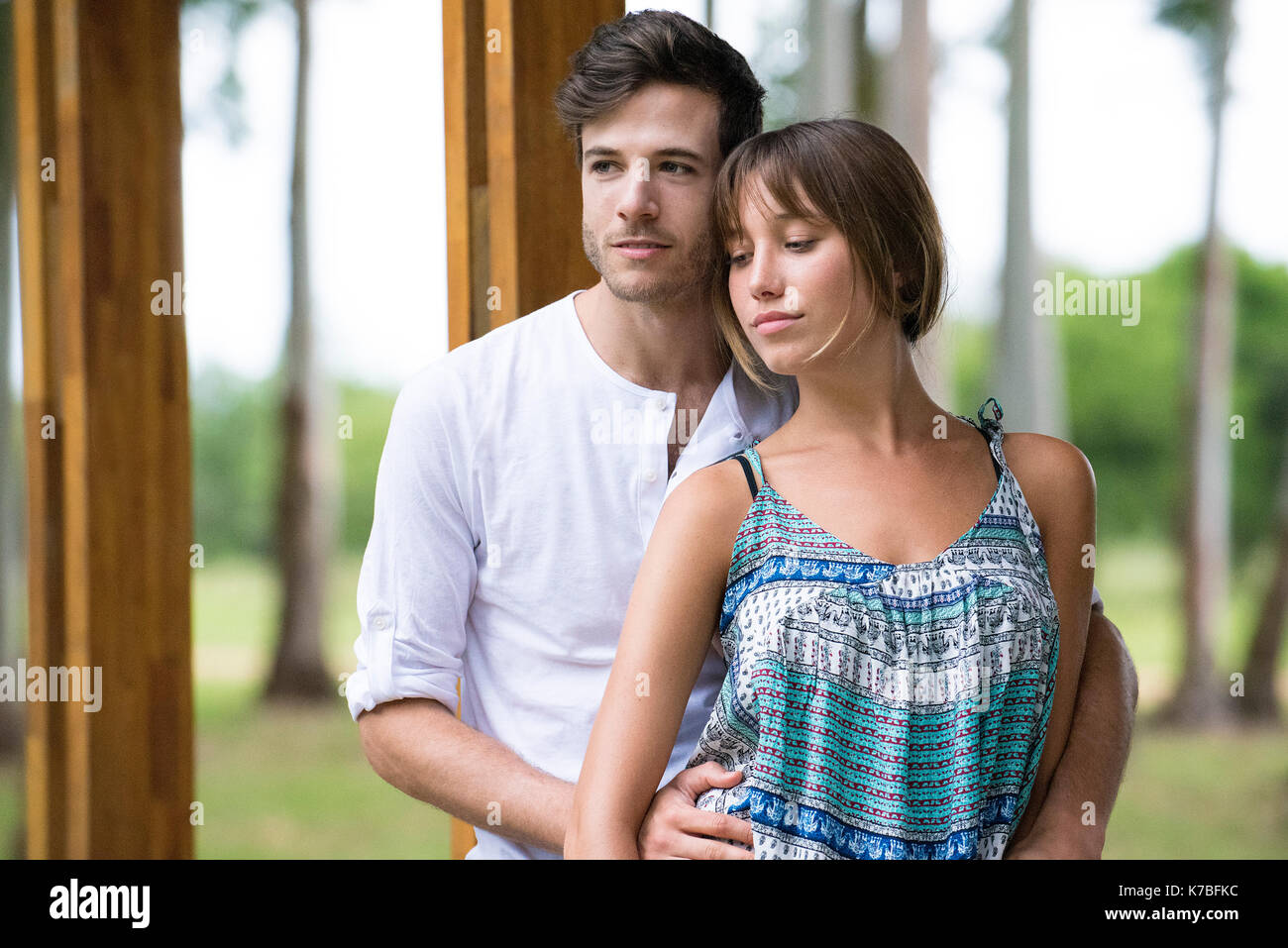 Young happy couple hugging against hi-res stock photography and images ...