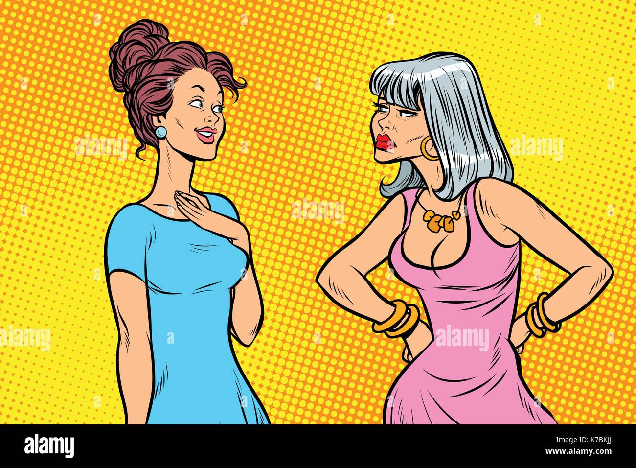 Nervous Girlfriend Stock Vector Images Alamy 0694
