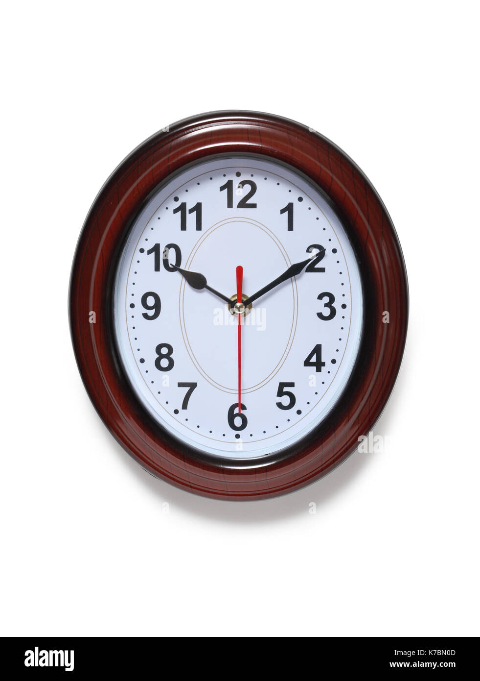 Closeup of nice modern clock isolated on white background with clipping ...