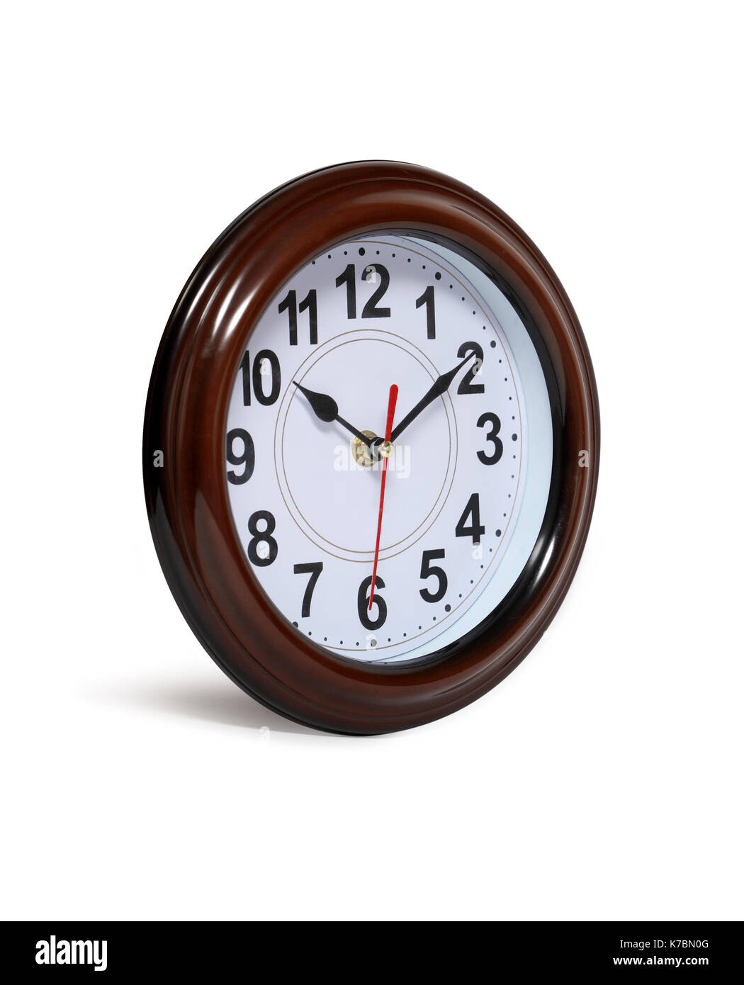 Closeup of nice modern clock isolated on white background with clipping ...