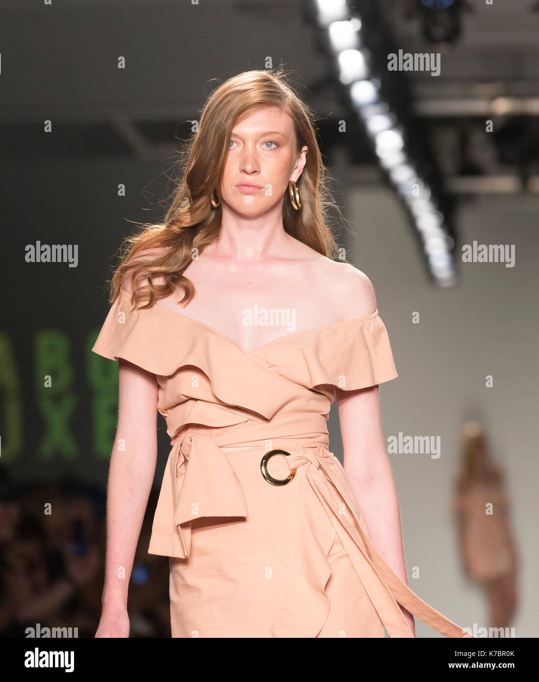 New York, NY USA - September 12, 2017: Model walks runway for Sabo Luxe ...