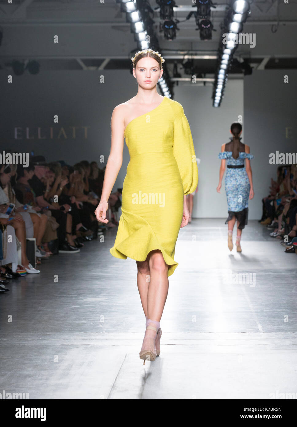 New York, NY USA - September 12, 2017: Model walks runway for Elliatt ...