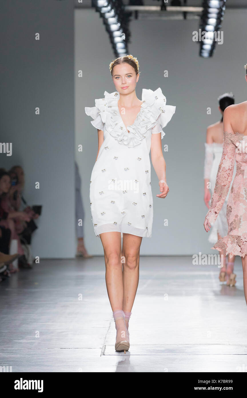 New York, NY USA - September 12, 2017: Model walks runway for Elliatt ...