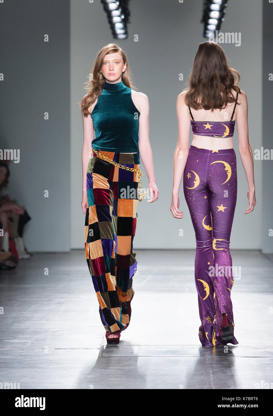 New York, NY USA - September 12, 2017: Model walks runway for Flare ...