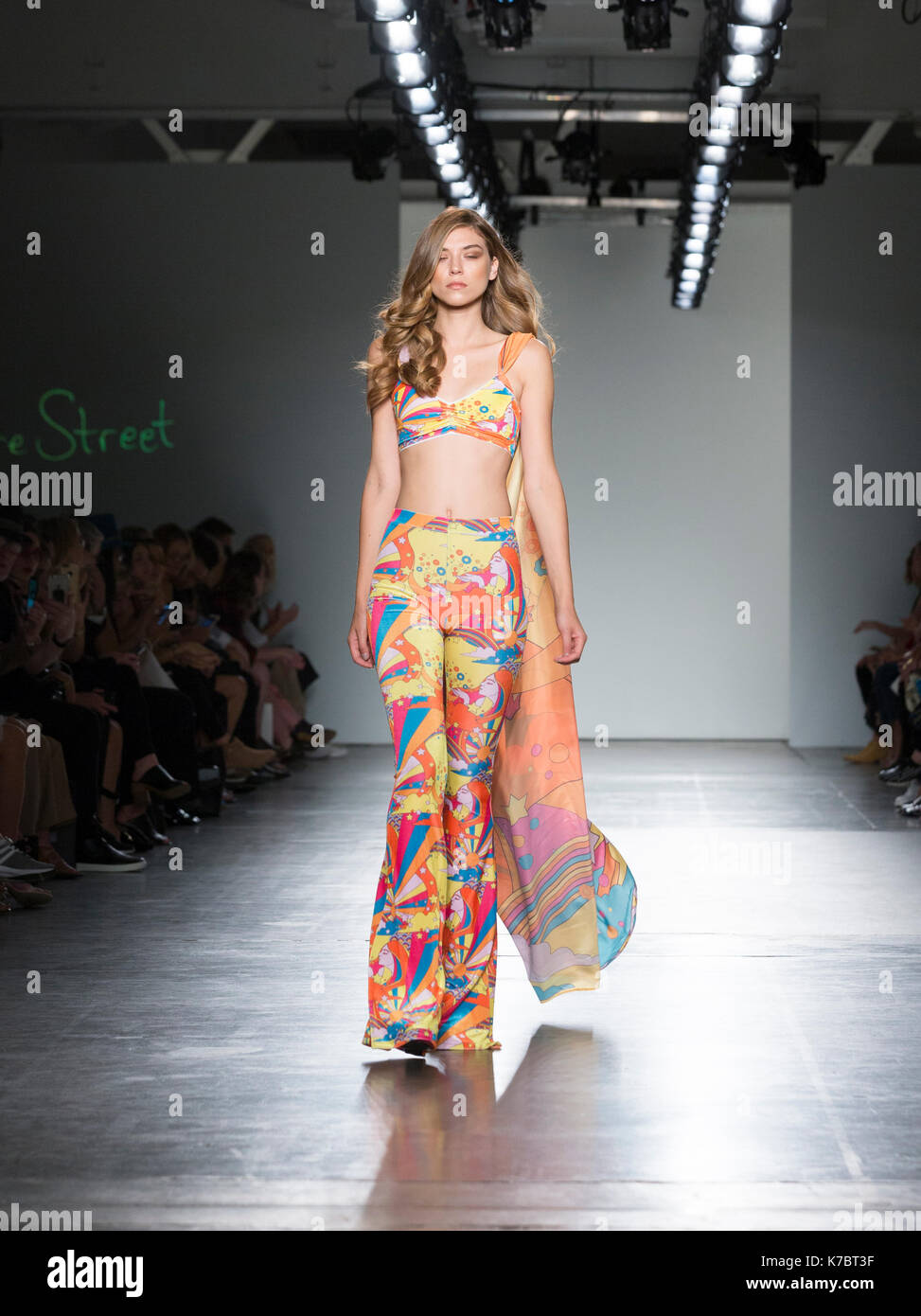 New York, NY USA - September 12, 2017: Model walks runway for Flare ...