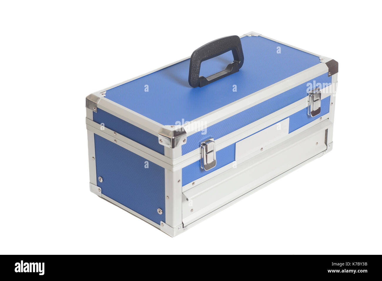 Blue Tool Box Isolated On White Background Stock Photo - Alamy