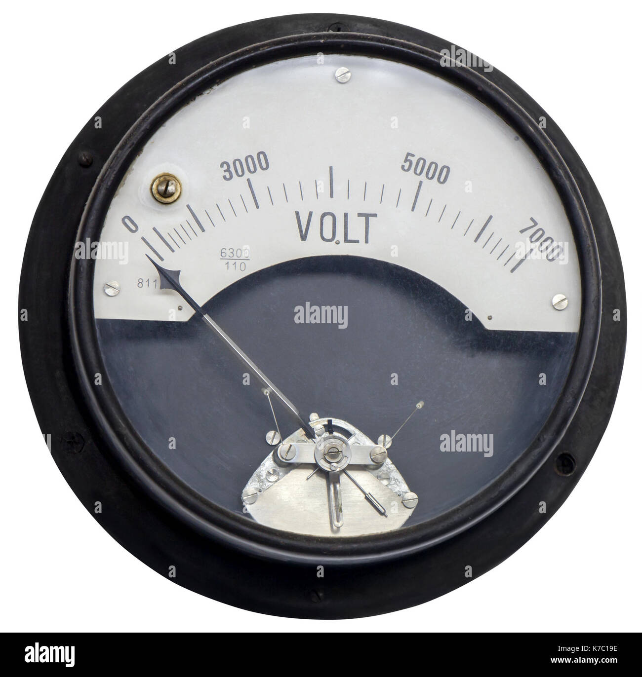 Old vintage ancient voltmeter isolated on white background Stock Photo ...