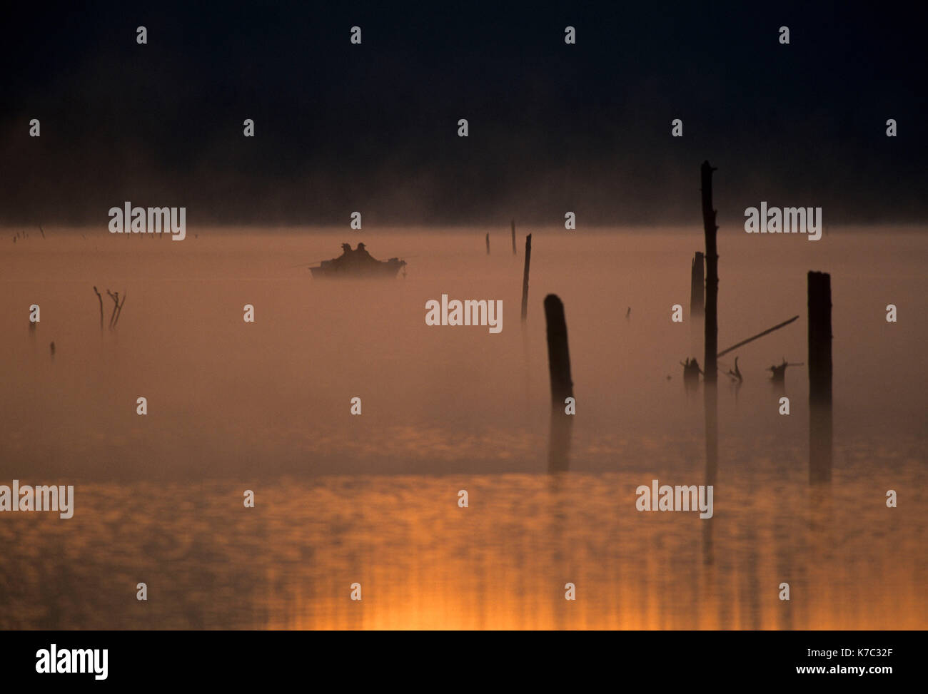 Fishing Crane Prairie Reservoir snags sunrise, Cascade Lakes National ...
