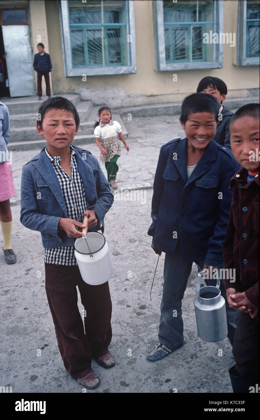 Mongolian boys in Gobi-Altai town, Gobi Desert, Mongolia, Asia Stock ...