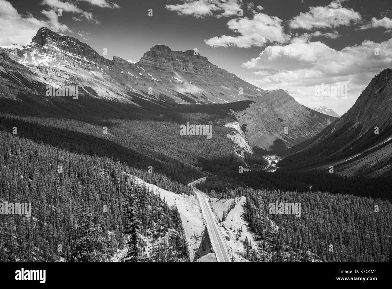 Icefields parkway highway Black and White Stock Photos & Images - Alamy