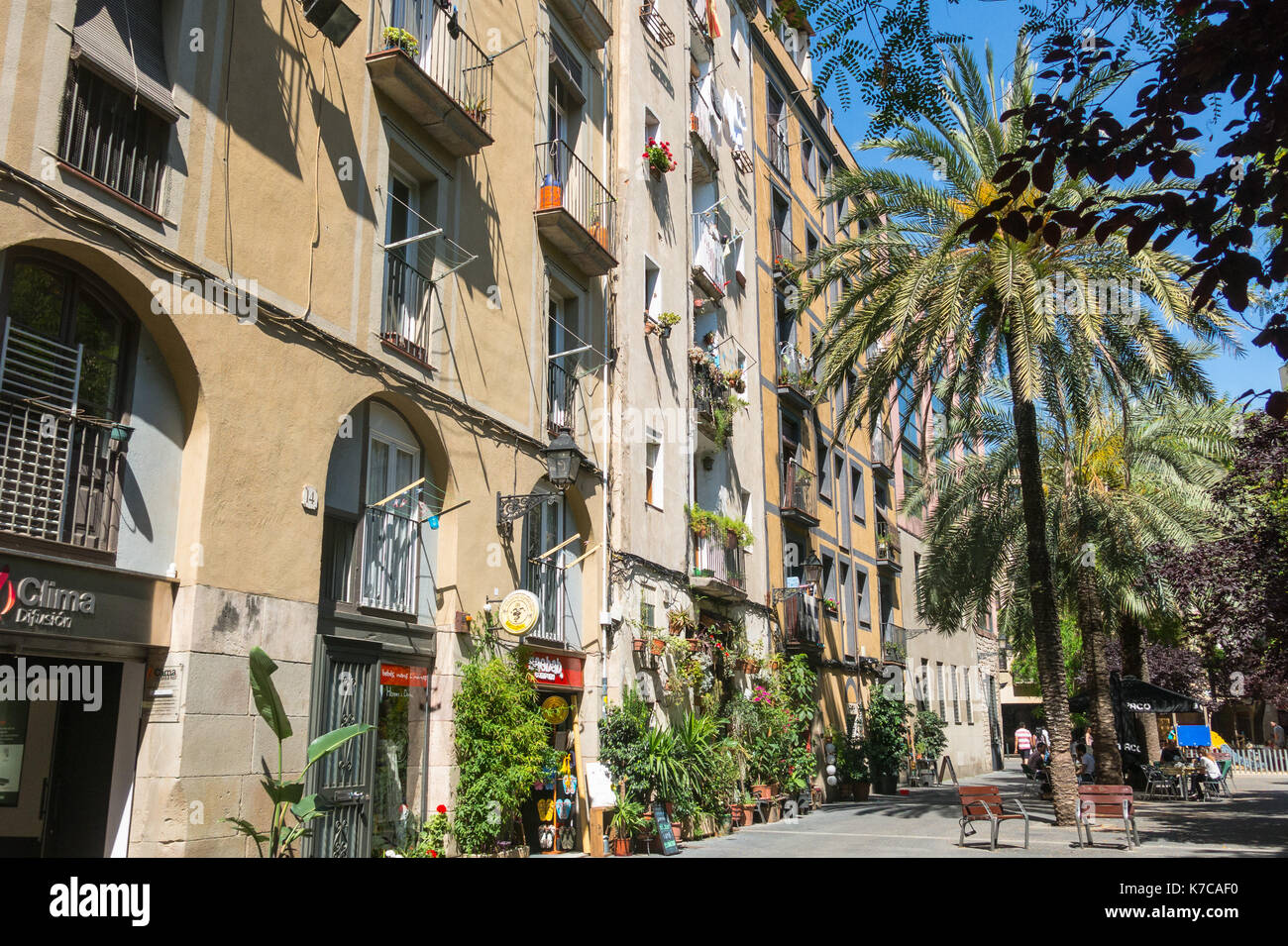 Barcelona, Spain - September 2, 2017: Old streets of the Gothic Quarter ...