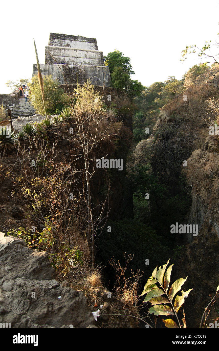 Tepoztlan, Morelos, Mexico - 2013: El Tepozteco temple ruins, at the ...