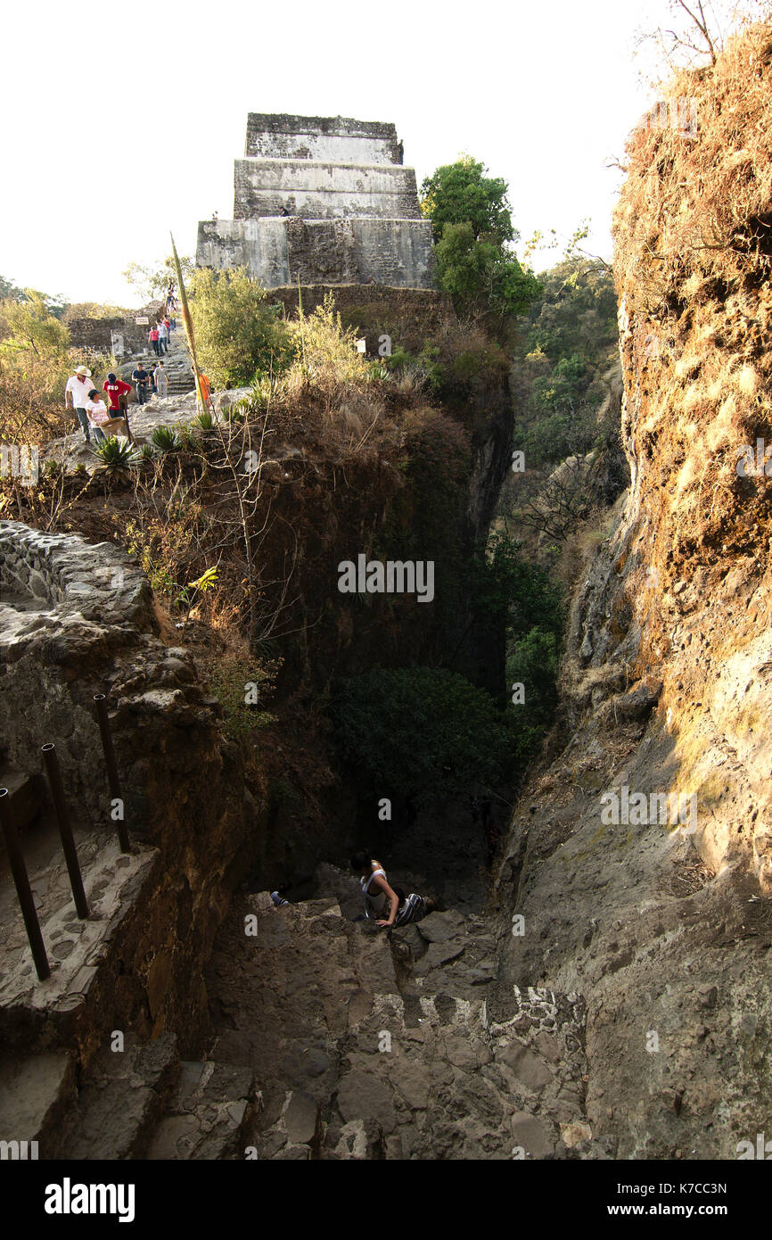 Tepoztlan, Morelos, Mexico - 2013: El Tepozteco temple ruins, at the ...