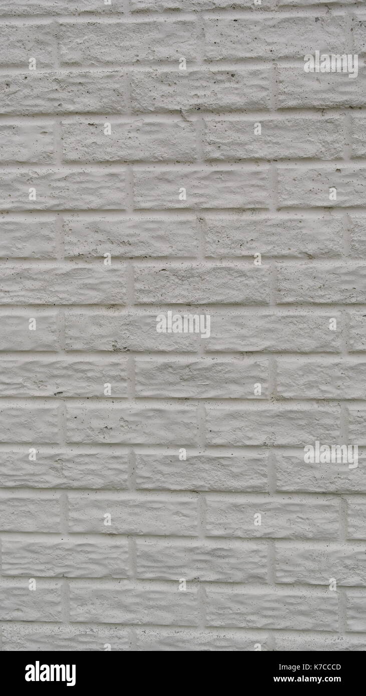 Painted White Brick Vertical Stock Photo - Alamy