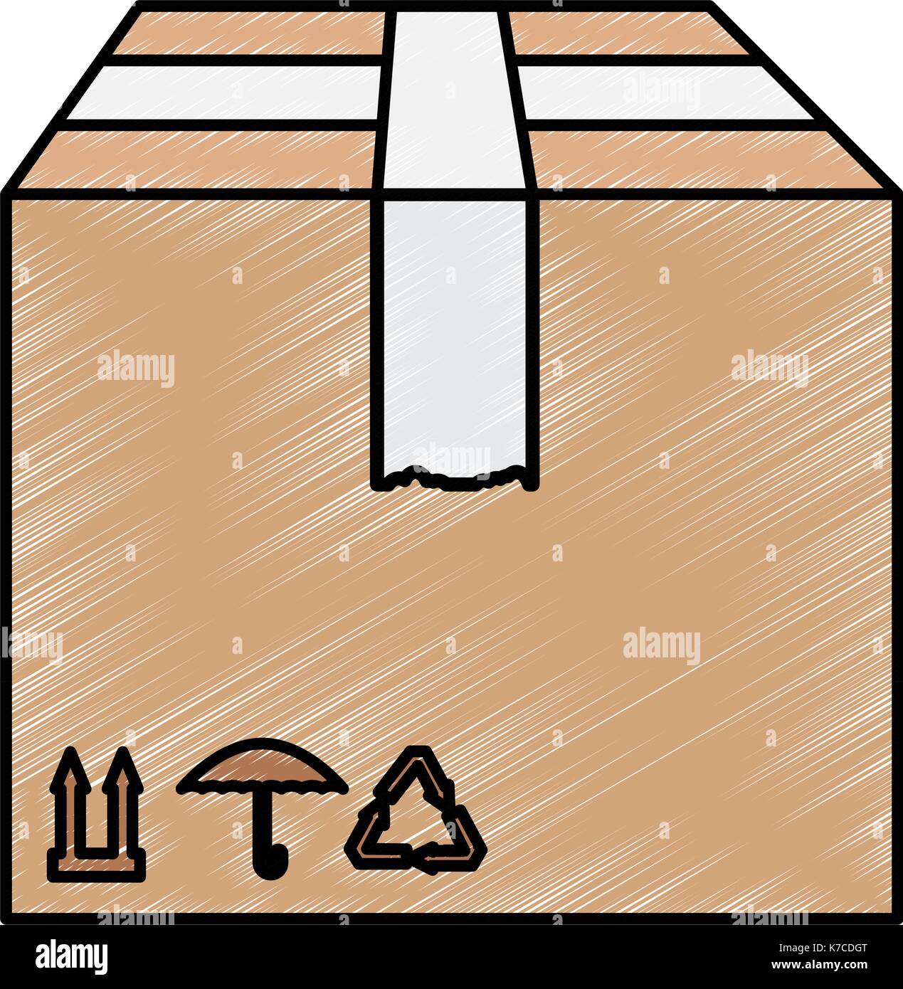 Stack corrugated cardboard Stock Vector Images - Alamy