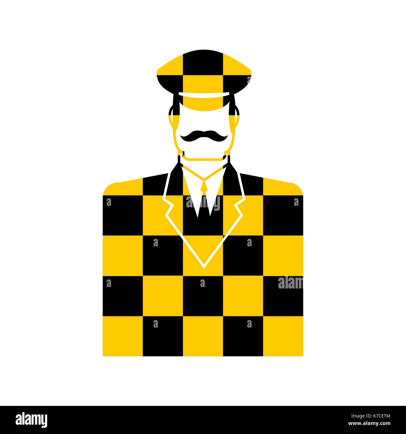 Taxi driver icon cabbie sign. cabdriver symbol. Vector illustration ...