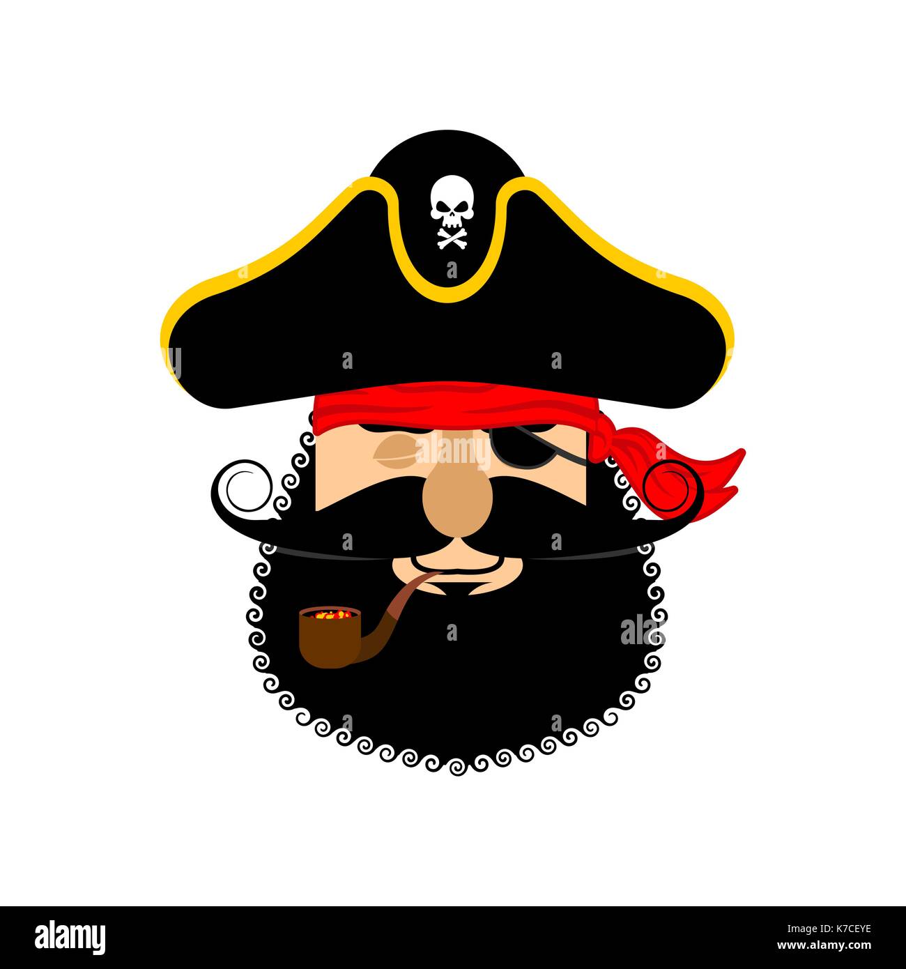 Pirate sleeping emoji head. Filibuster asleep emotion face. Buccaneer ...