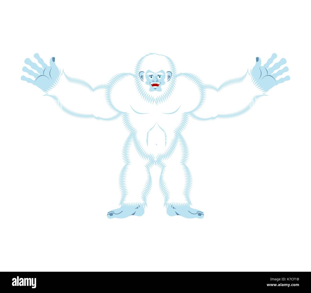 Happy Abominable Snowman Cartoon