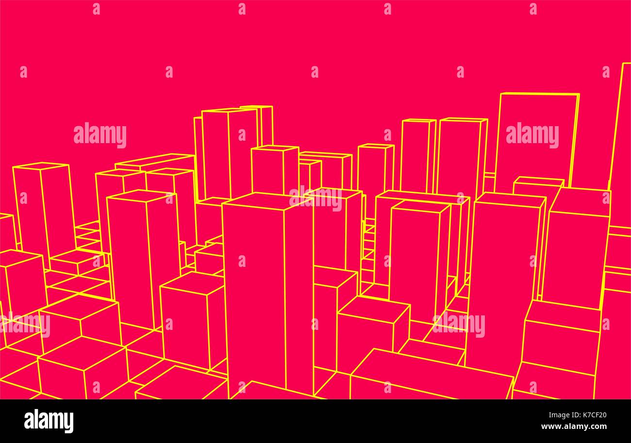 Skyline City. Abstract town. Industrial landscape Vector illustration ...