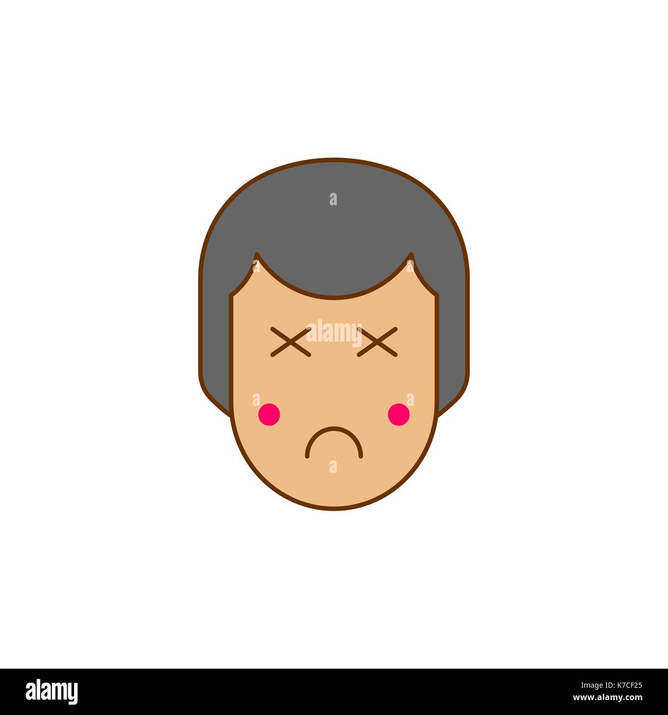 blind person face head icon. Vector illustration Stock Vector Image ...