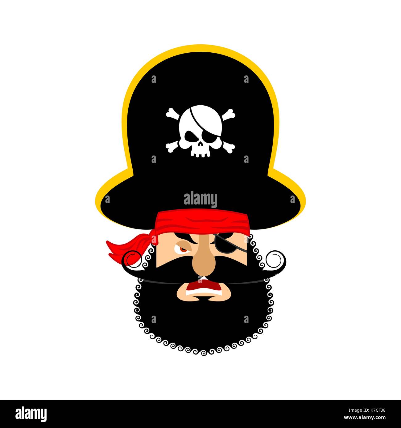 Pirate emoji emoticon smiley face hi-res stock photography and images ...