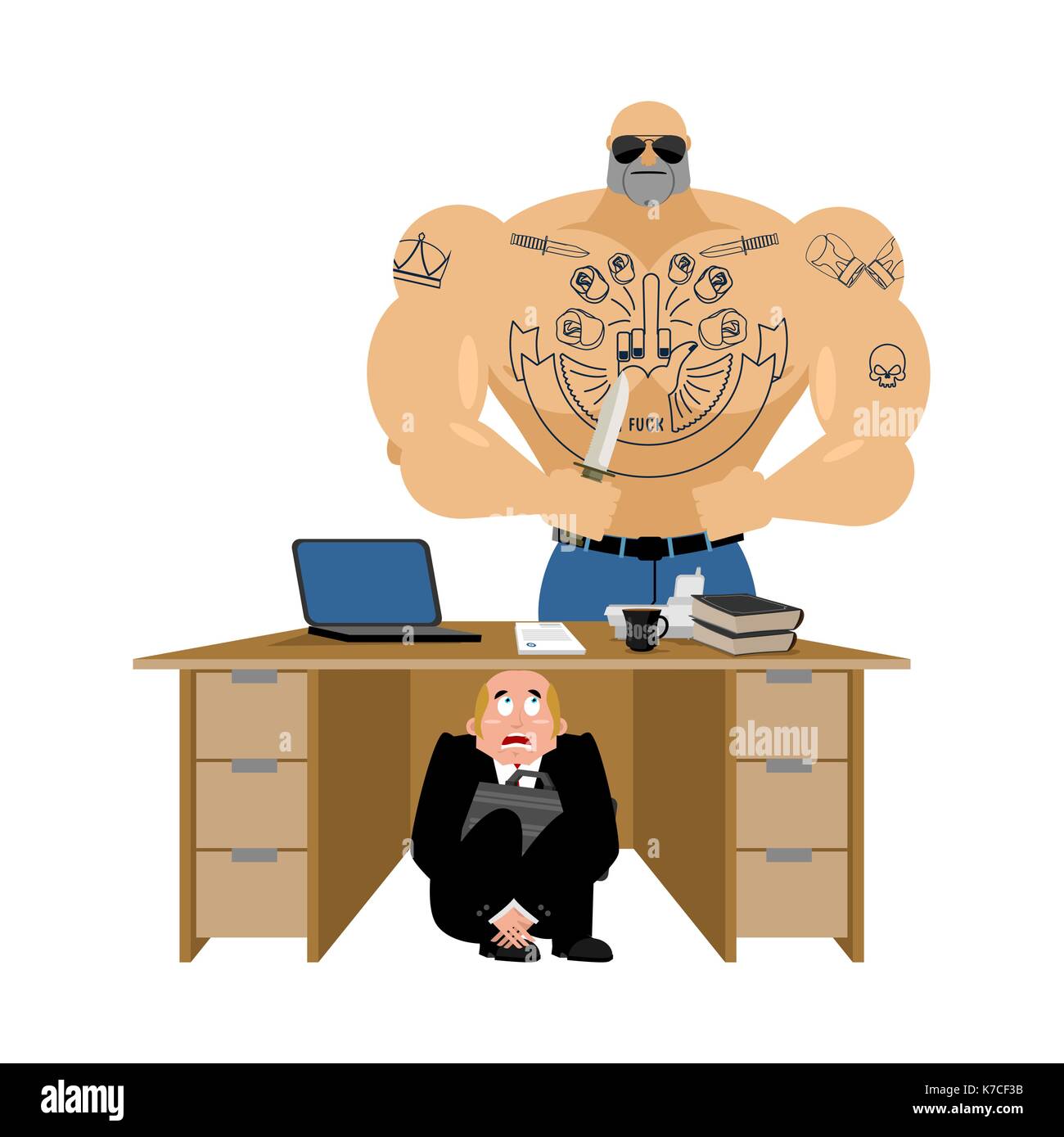 Adult under table Stock Vector Images - Alamy