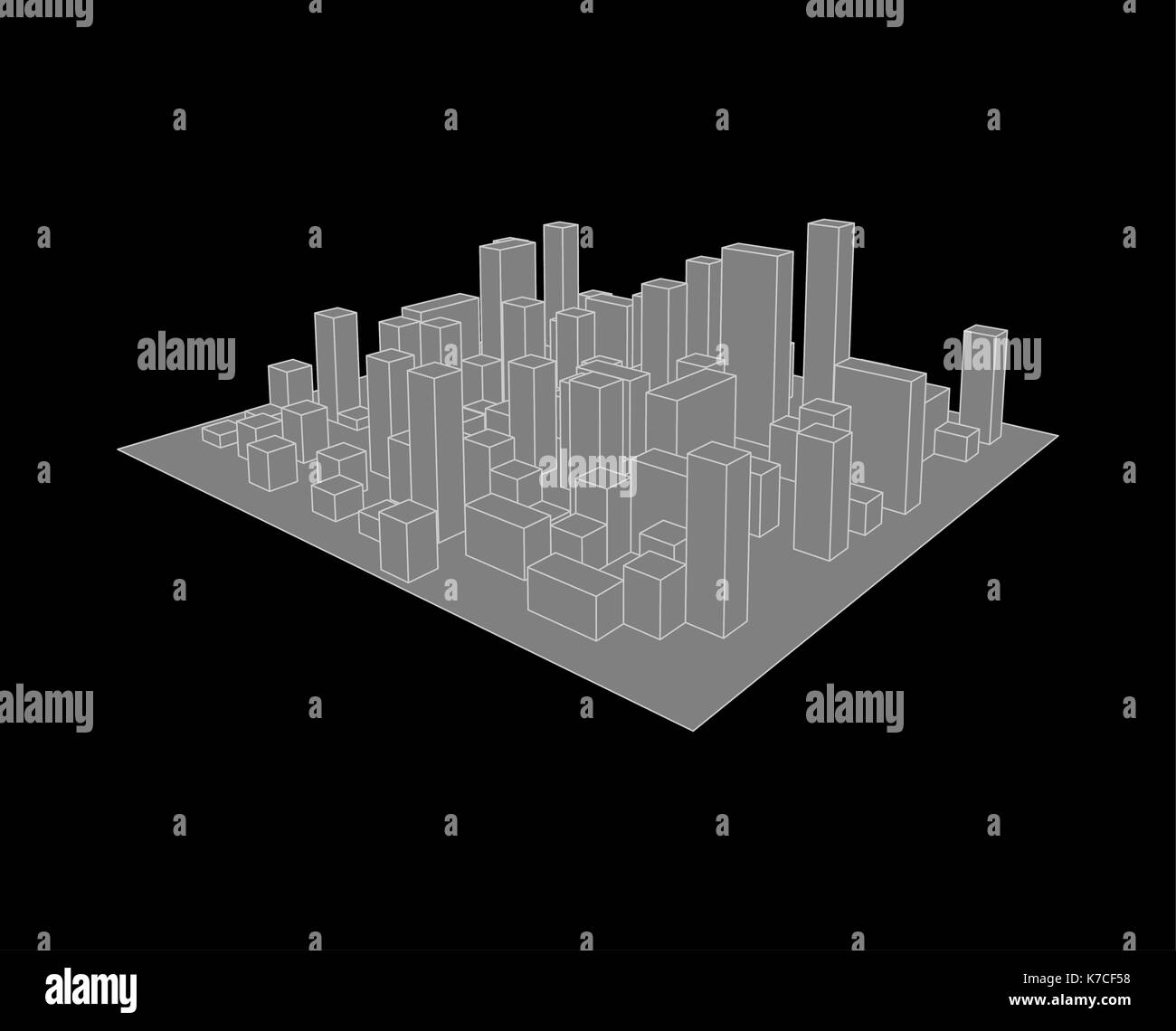 Skyline City. Abstract town. Industrial landscape Vector illustration ...