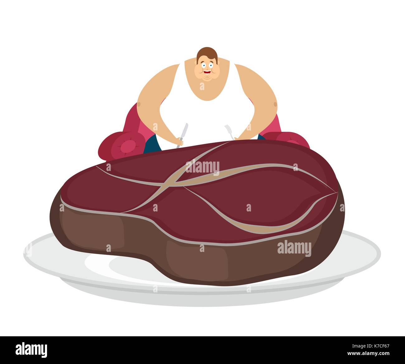 Overweight sitting closeup Stock Vector Images - Alamy