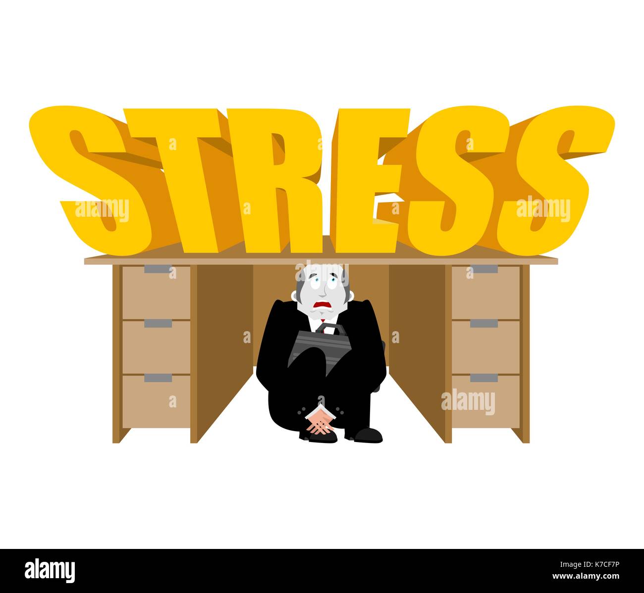 Frightened job Stock Vector Images - Alamy