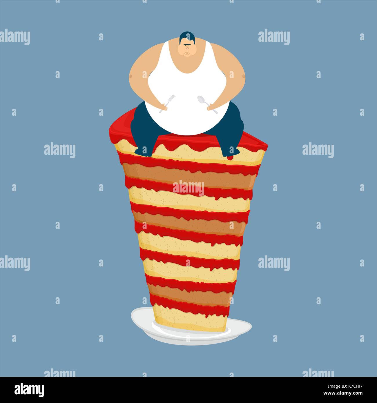 Fat male pie Stock Vector Images - Alamy