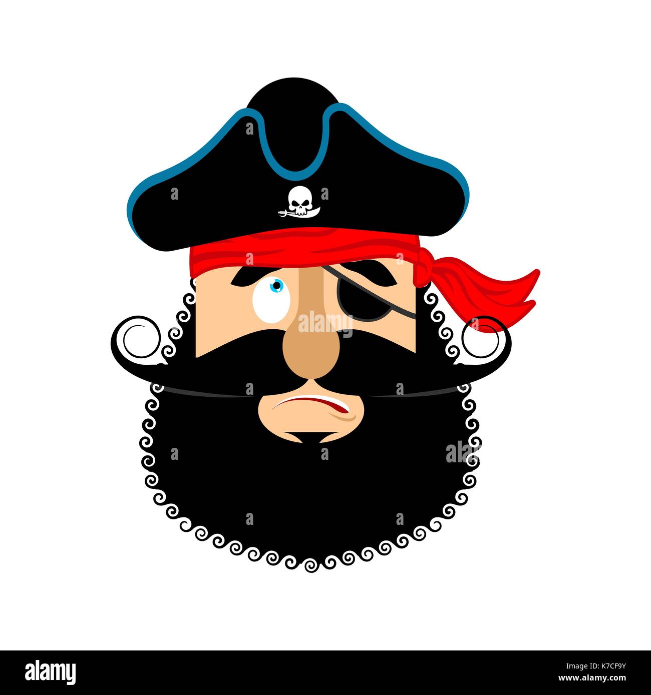 Pirate guilty emoji head. Filibuster culpable emotion face. Buccaneer ...