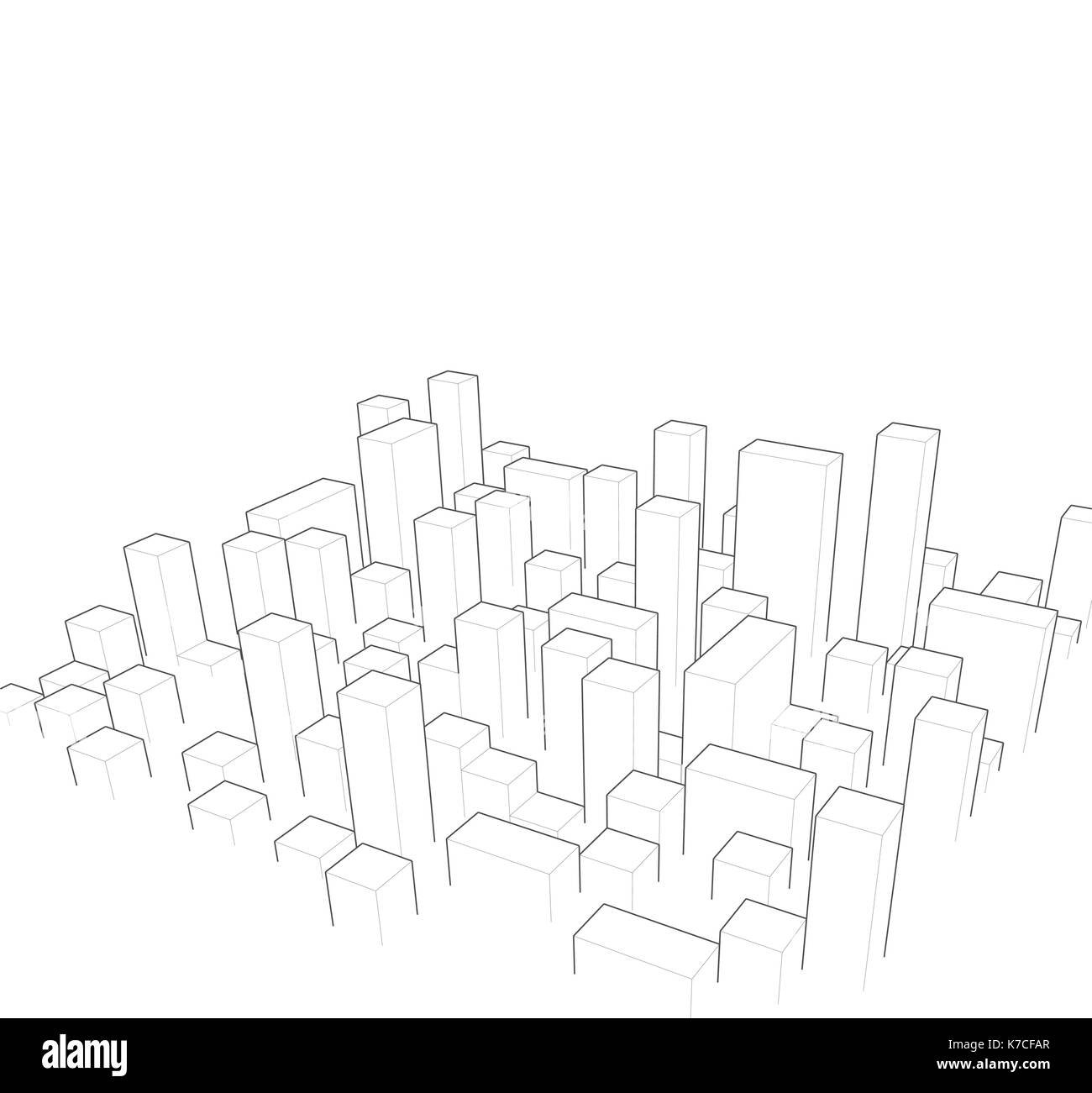 Skyline City. Abstract town. Industrial landscape Vector illustration ...