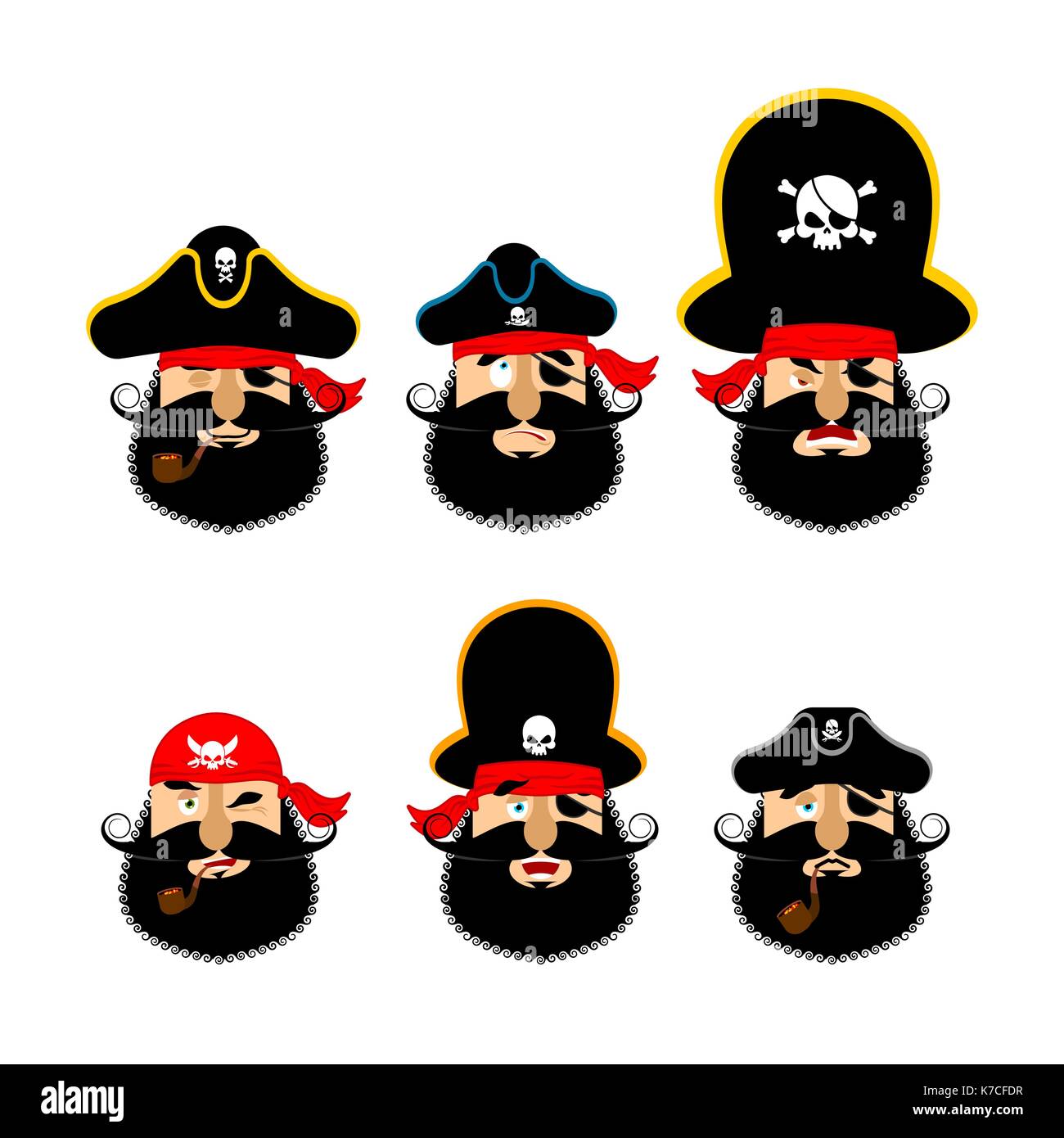 Pirate emoji emoticon smiley face hi-res stock photography and images ...