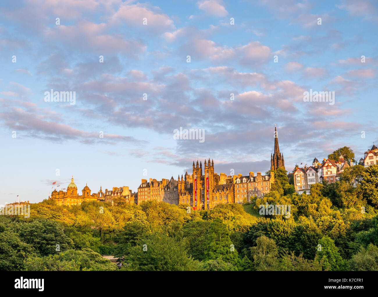 Old town skyline at sunset hi-res stock photography and images - Alamy