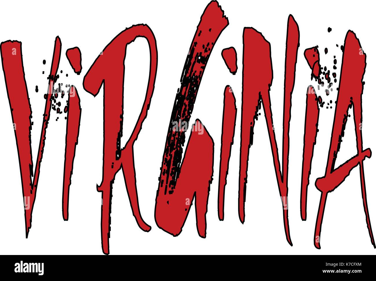 Virginia text sign illustrationon white background Stock Vector Image ...