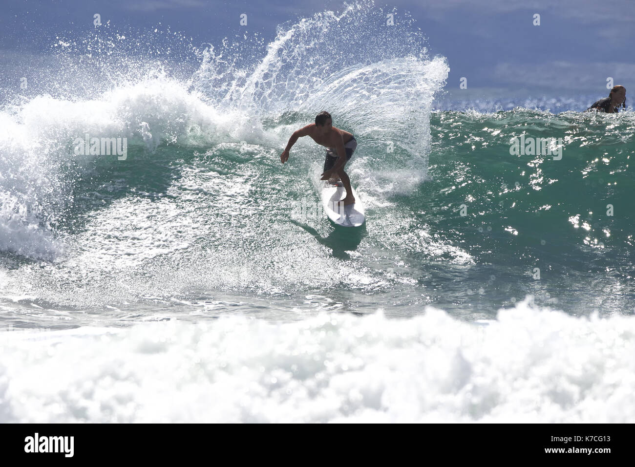 High energy surfing at Breakwall in Lahaina on Maui Stock Photo - Alamy