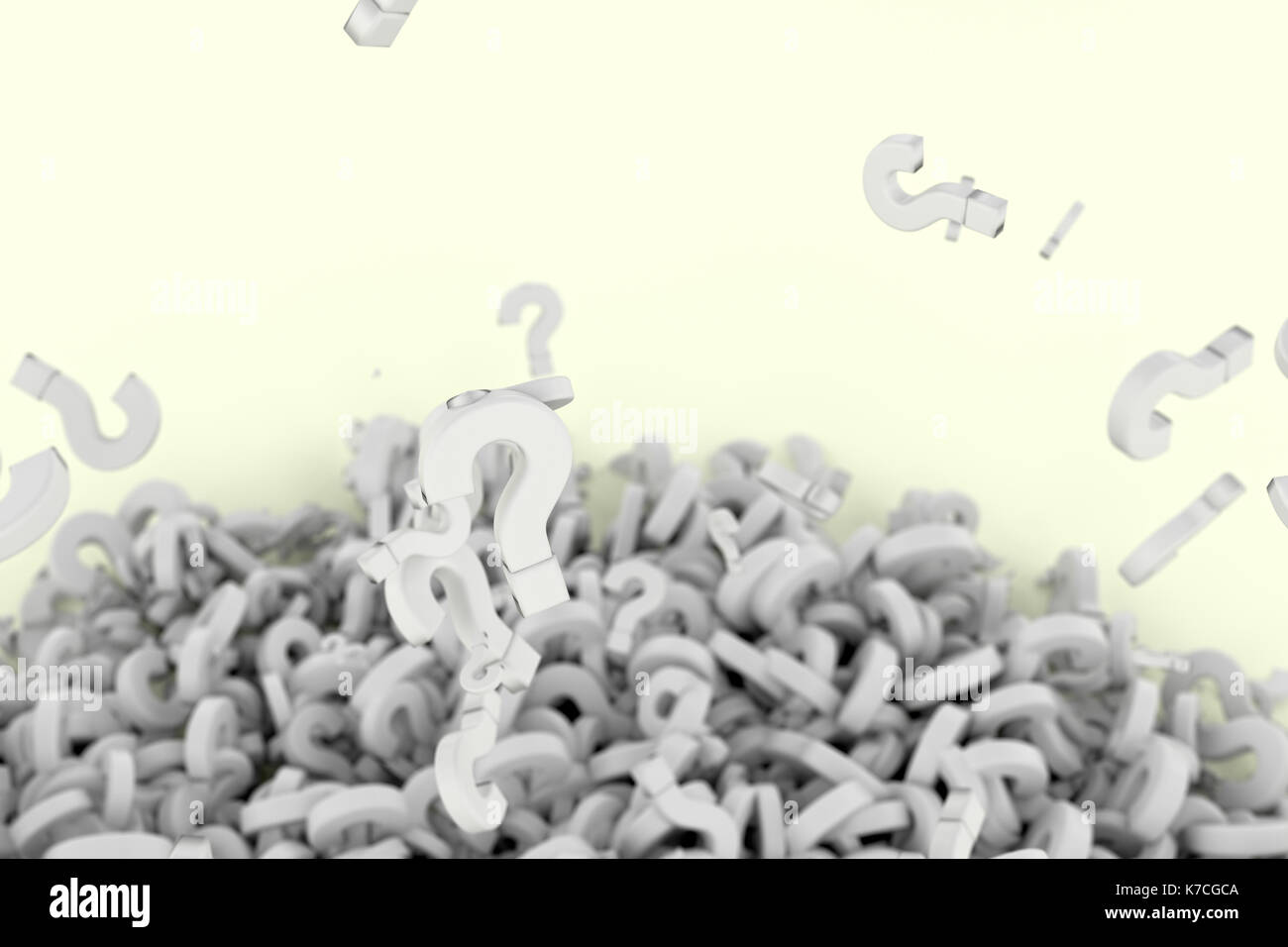 3d rendering of question marks Stock Photo - Alamy