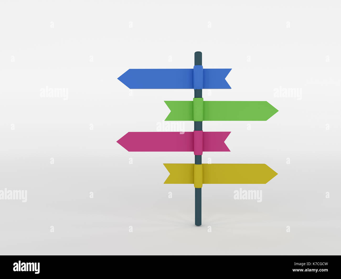 3D rednering of direction sign for infographic design Stock Photo - Alamy